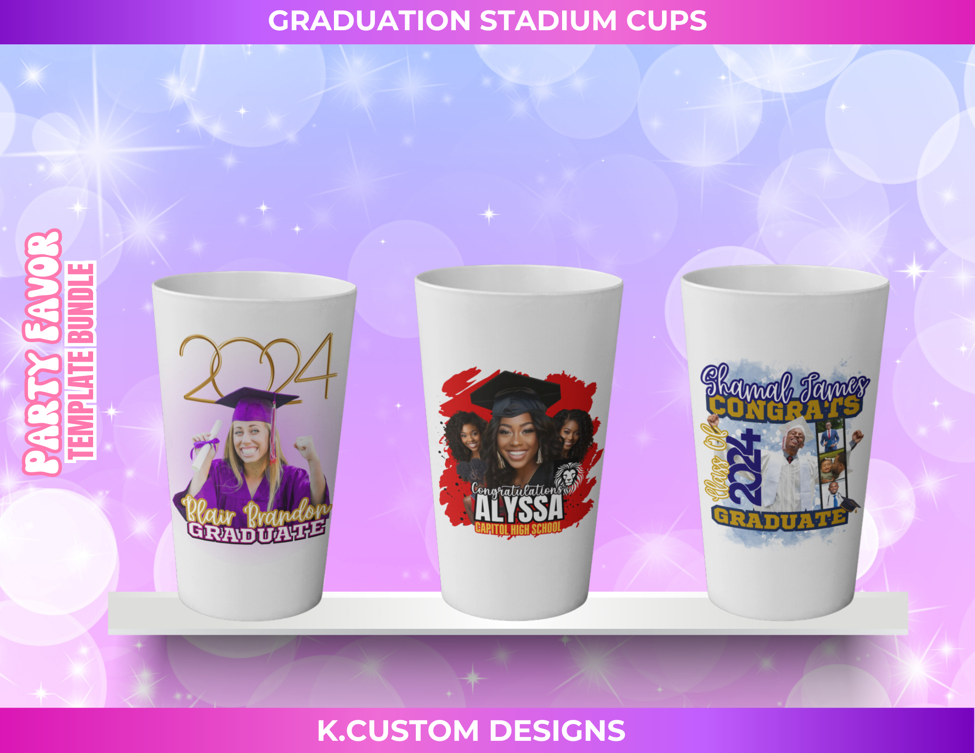 Personalized Stadium Cups – K Custom Design
