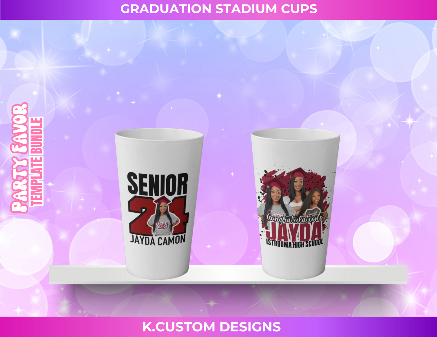 Personalized Stadium Cups – K Custom Design