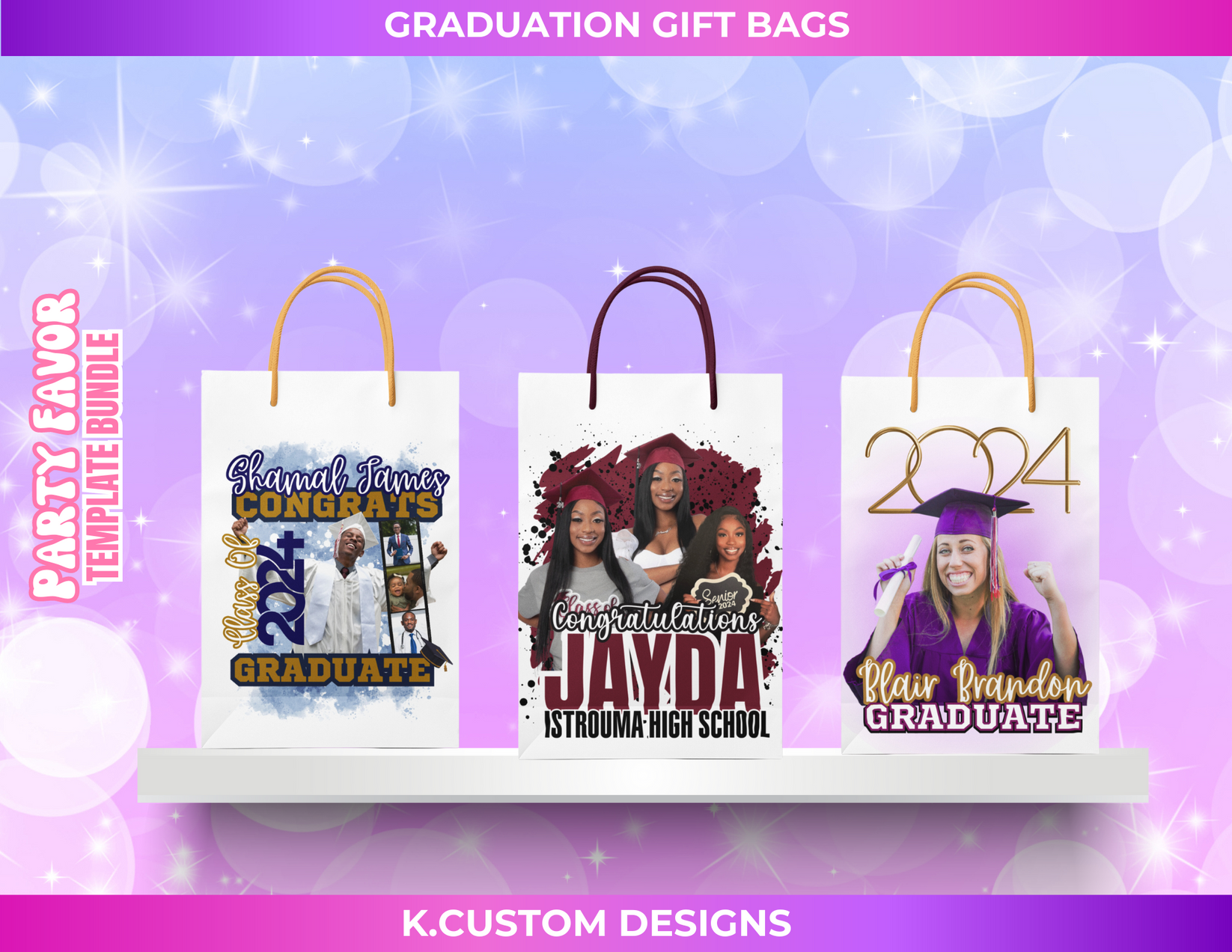 Personalized Gift Bags with UV DTF Prints – K Custom Design