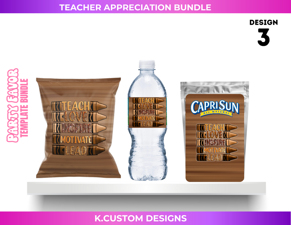 Personalized Teacher Appreciation Template Bundle (Canva Template) – K ...