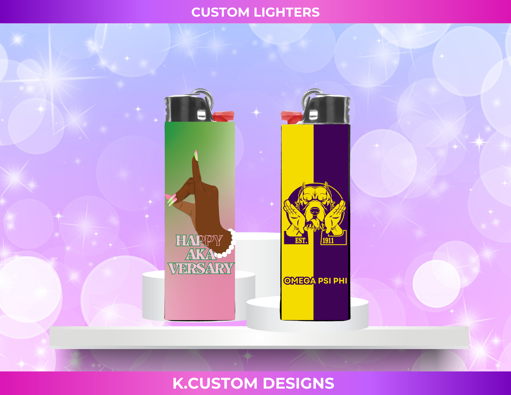 Personalized Lighters – K Custom Design